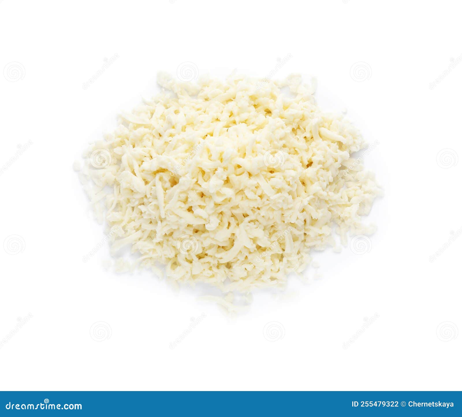Heap of Delicious Mozzarella Cheese on White Background, Top View Stock ...