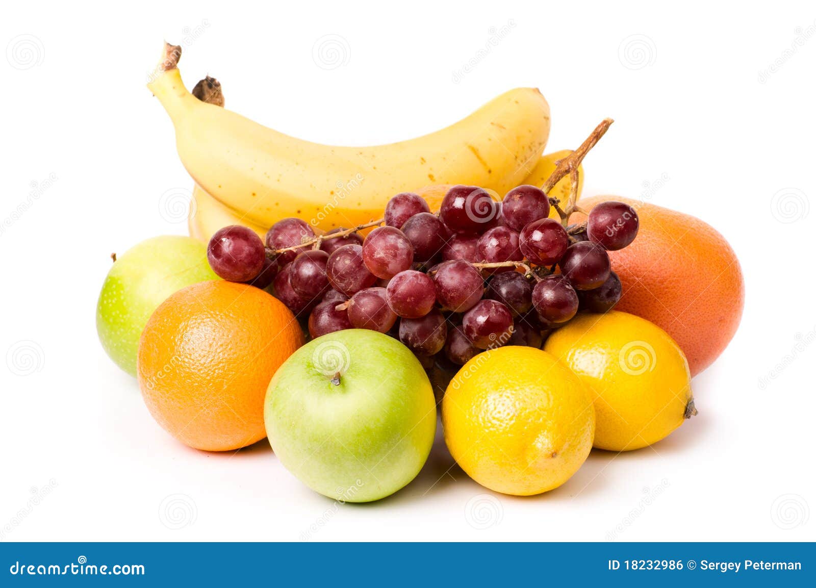 Heap of different fruits stock photo. Image of orange - 18232986