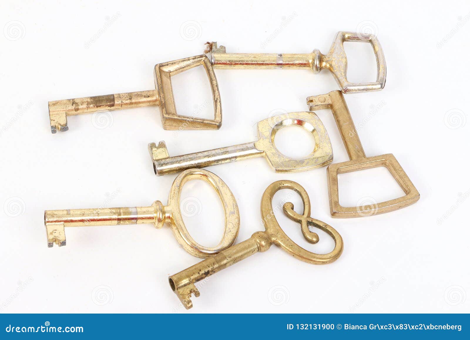 Different old golden keys stock photo. Image of obsolete - 132131900