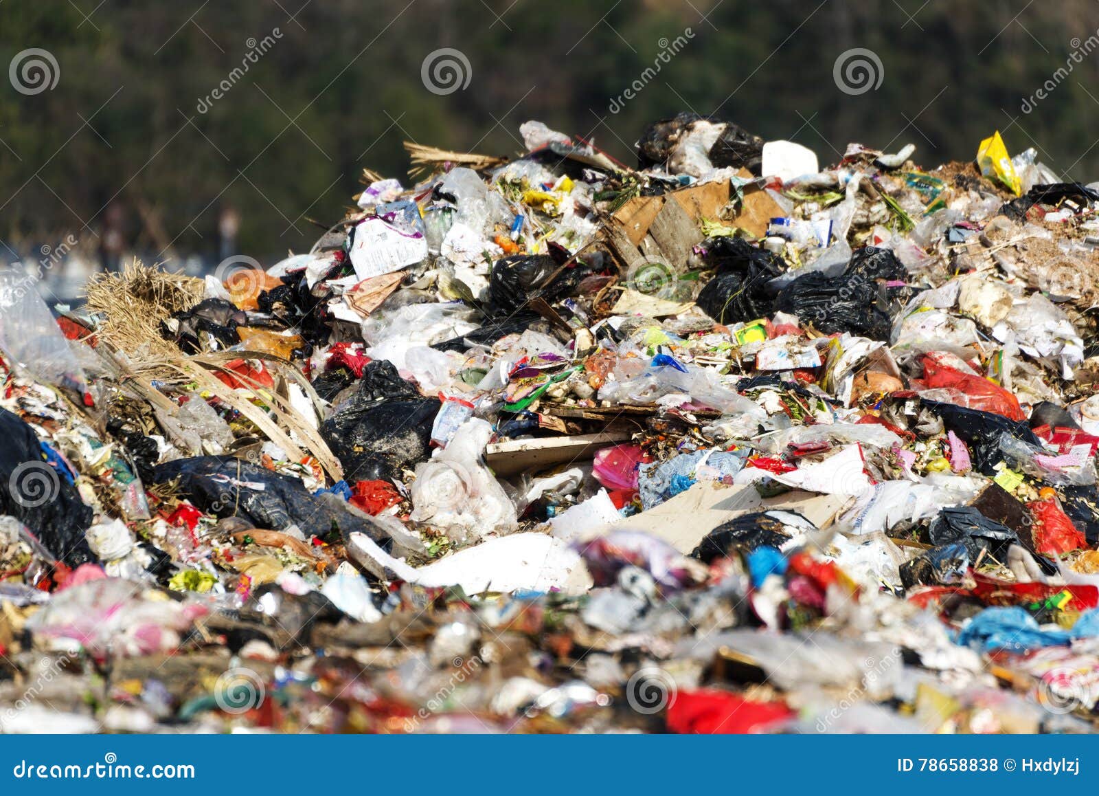 The Heap of Domestic Waste Landfill Stock Photo - Image of reuse ...