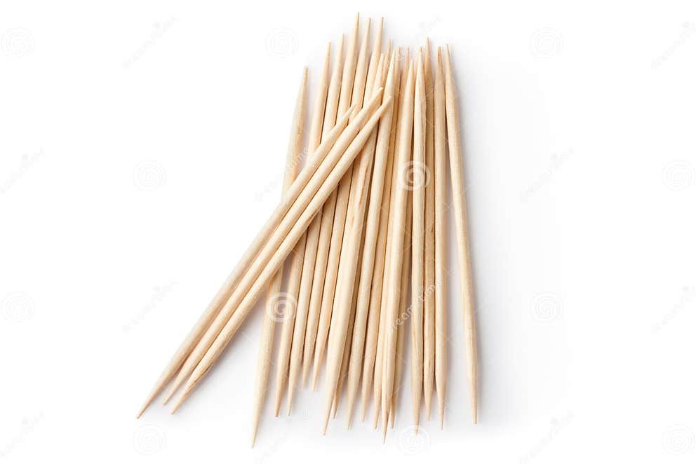 Heap of Double Sharp Toothpicks. Top View Stock Photo - Image of ...