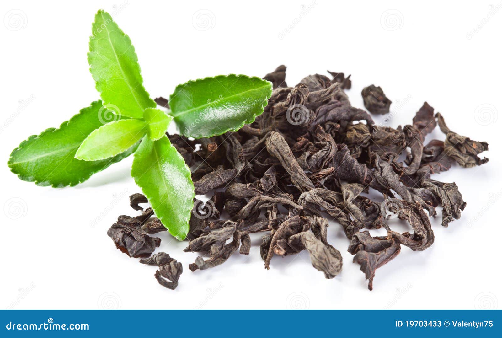 Heap of Dry Tea with Green Tea Leaves. Stock Image - Image of enjoyment ...