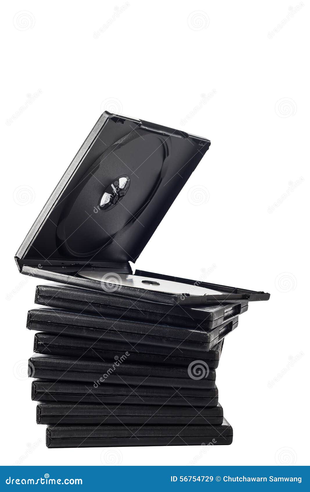 Heap Of DVDs Isolated On The White Background Stock Image - Image of ...