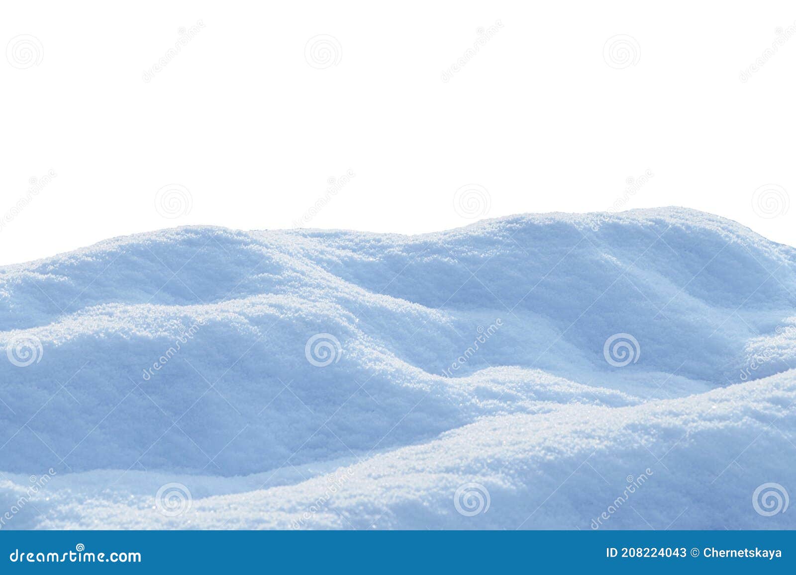 Heap of Fluffy Snow Isolated on White Stock Image - Image of season ...