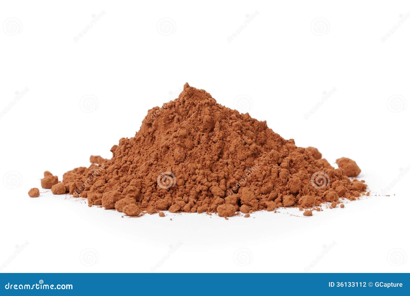 Heap of fresh cacao powder stock photo. Image of background - 36133112