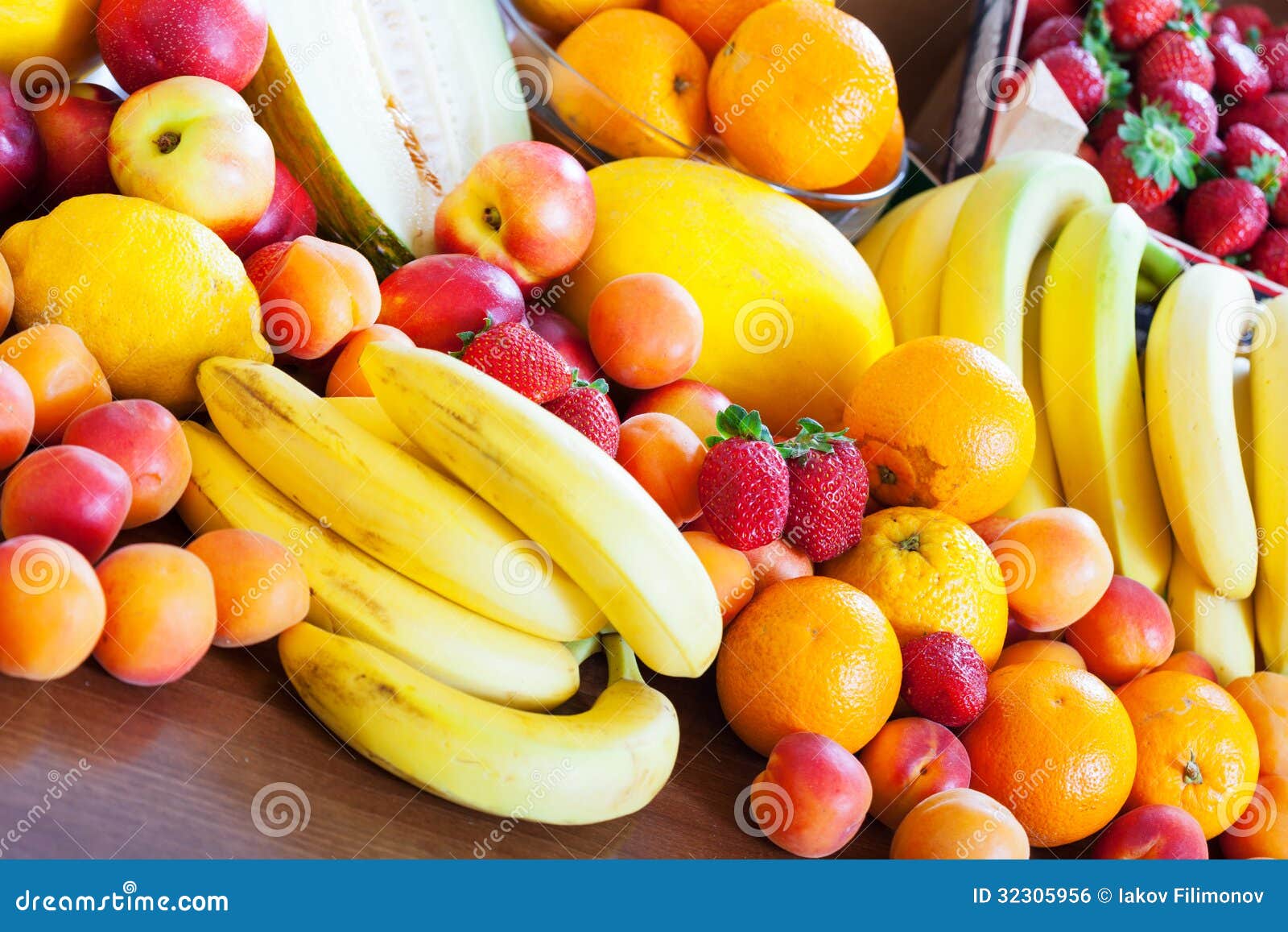 Heap of fresh fruits stock photo. Image of home, lemons - 32305956
