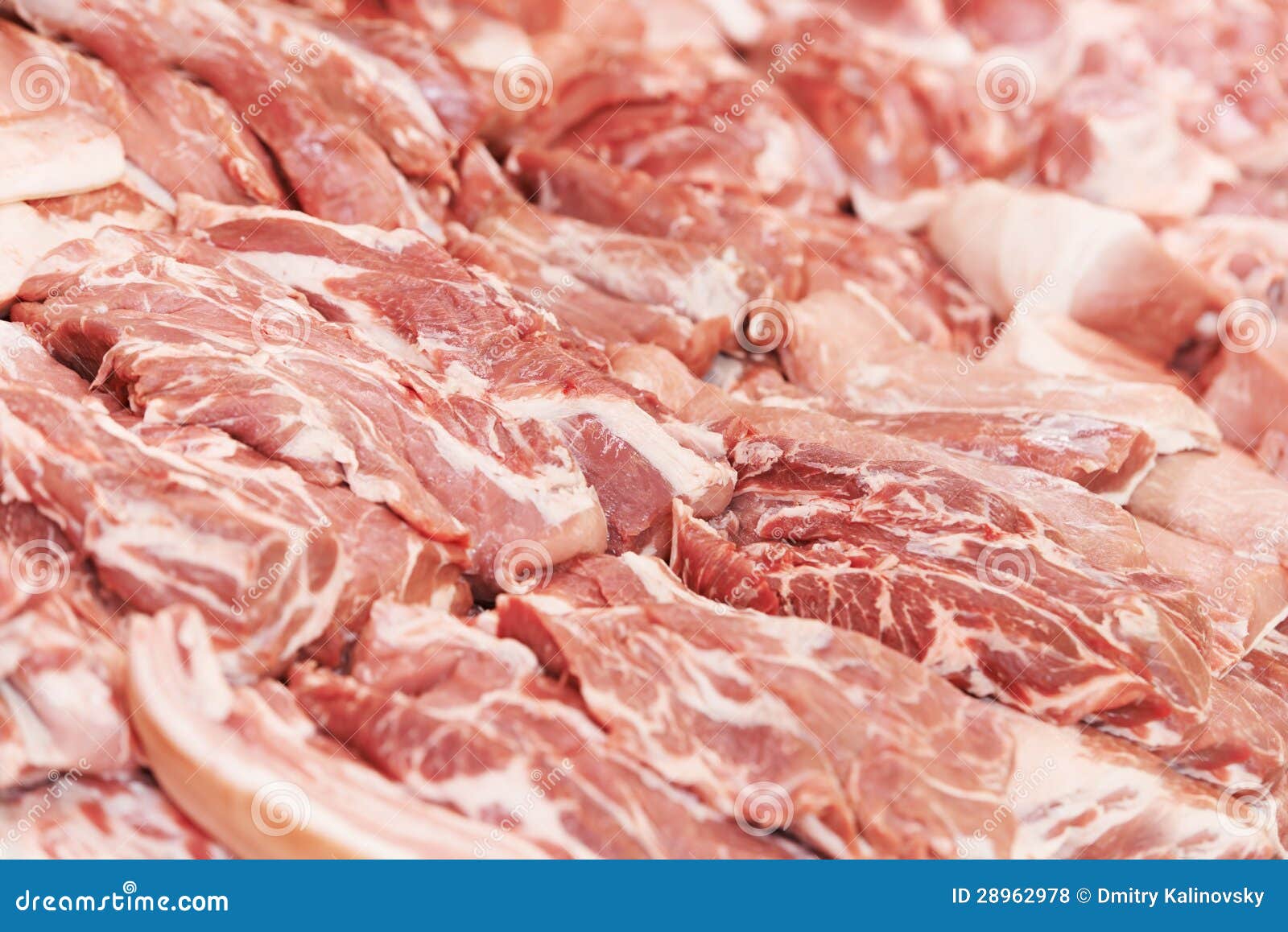 Heap of Fresh Raw Meat Food Stock Photo - Image of pieces, meat: 28962978