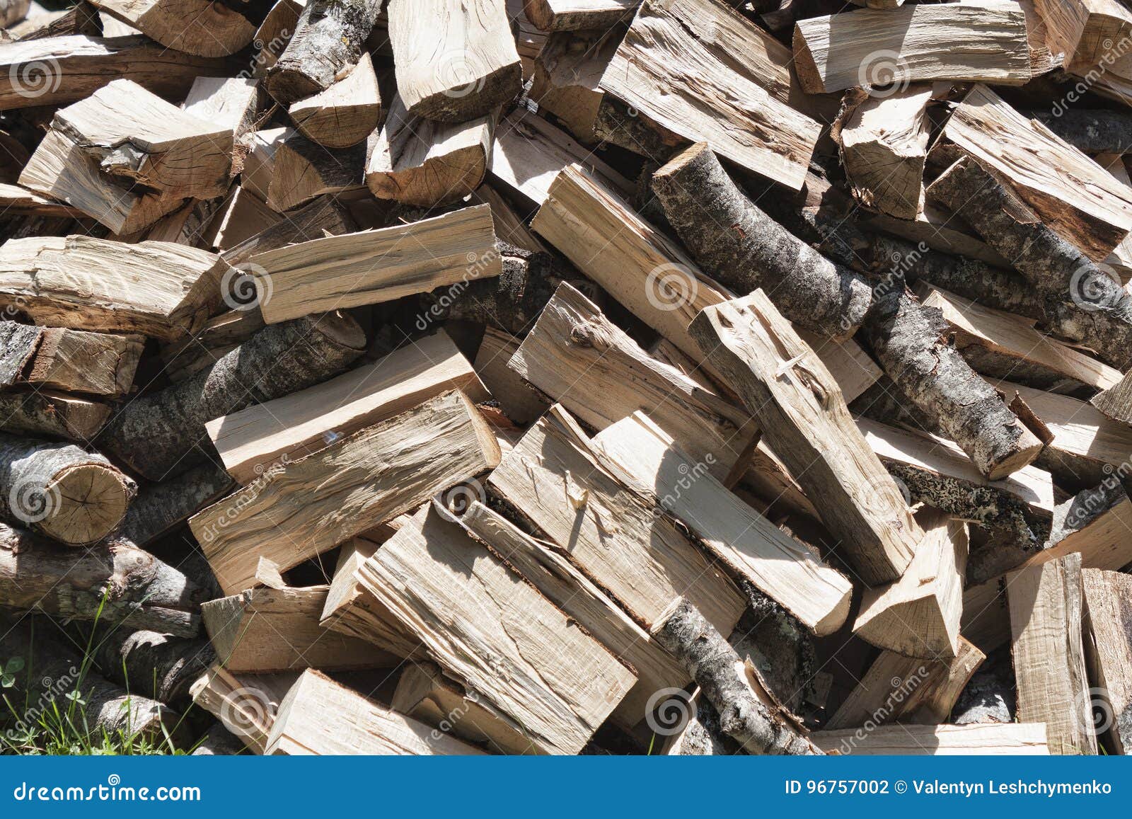 A Heap of Freshly Cut Firewood Stock Photo - Image of woodpile, tree ...