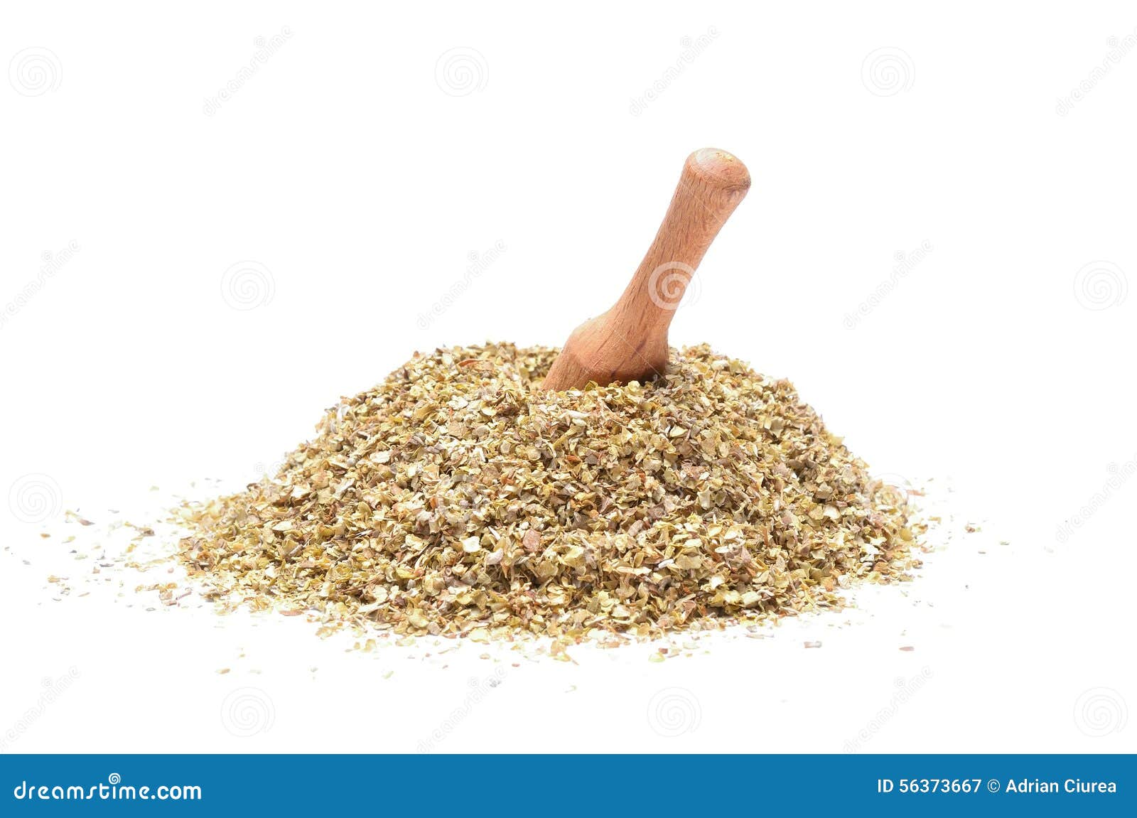 Heap of Ground Marjoram Leaves Stock Image - Image of flavoring ...