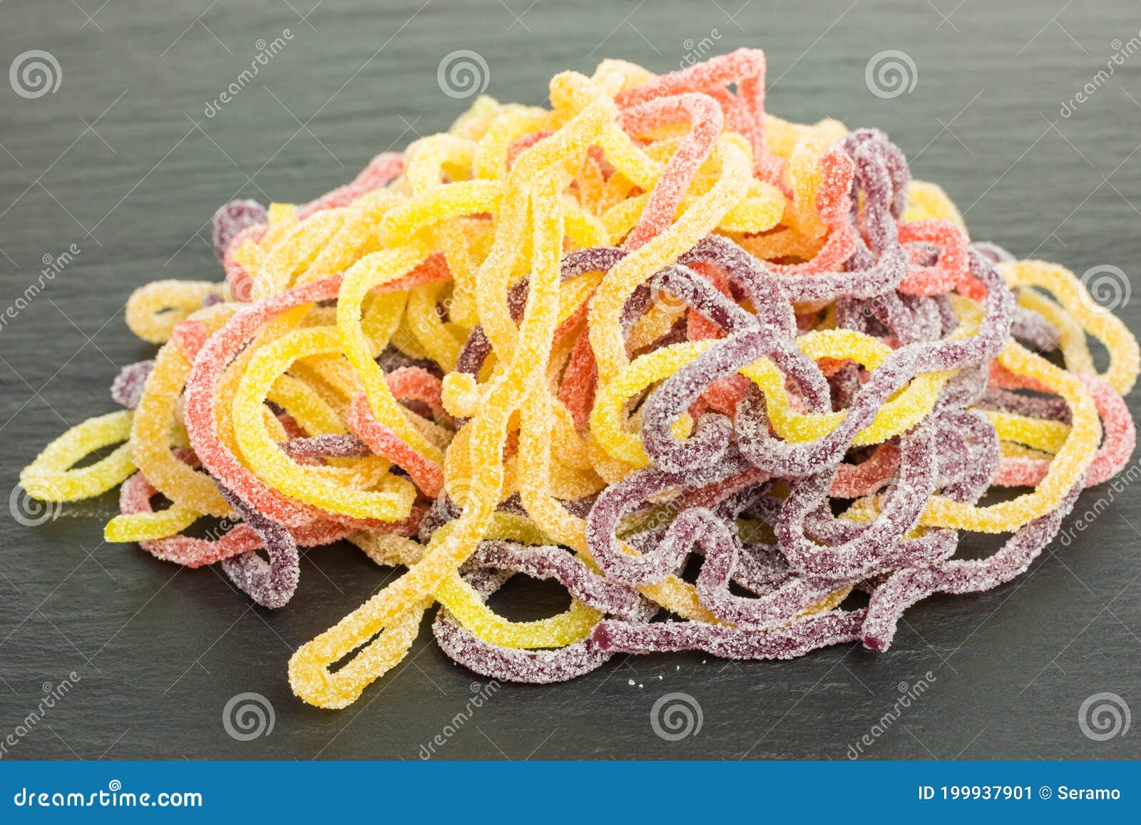 Heap of gummy candy stock image. Image of dessert, mixed - 199937901