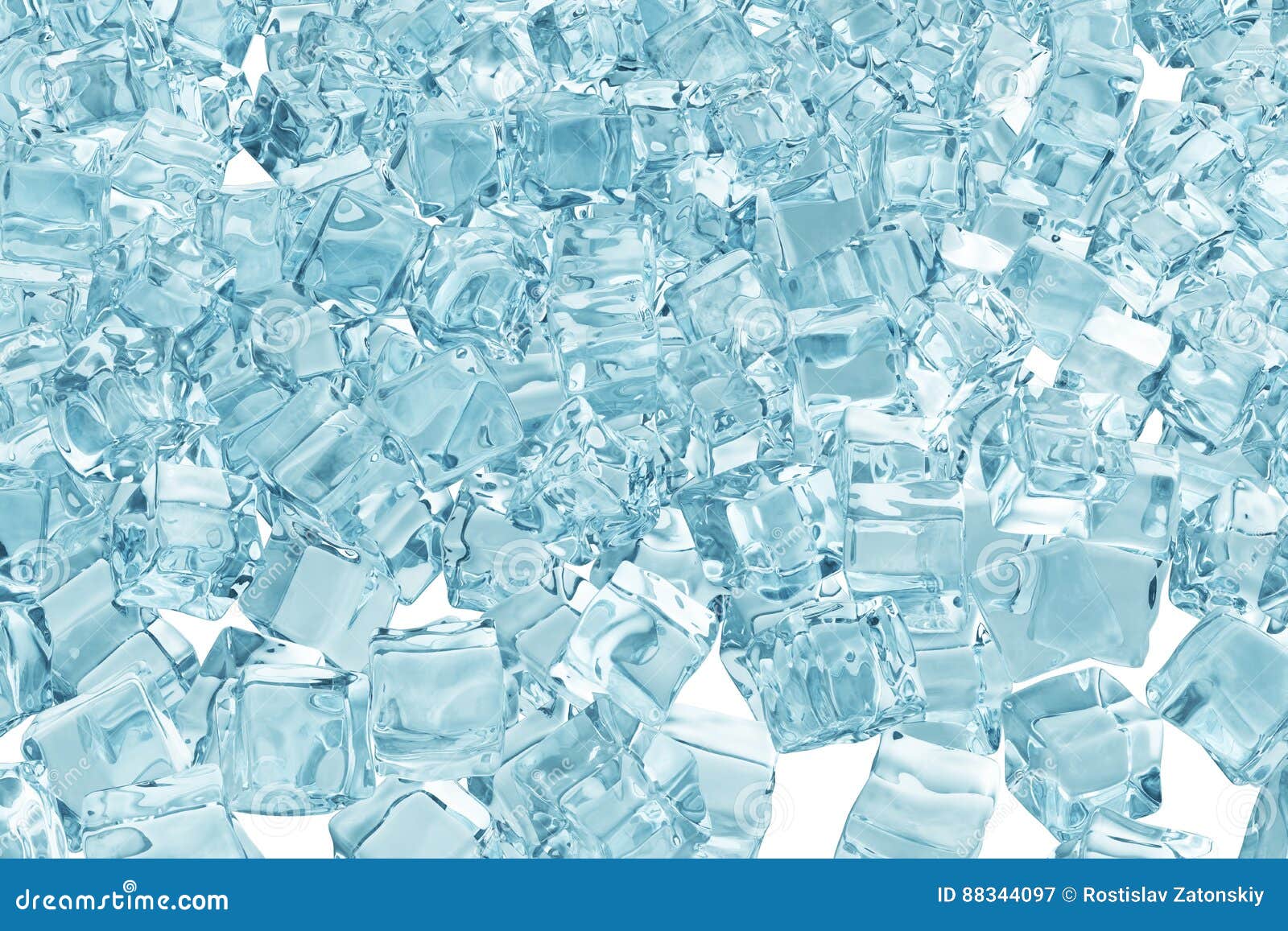Heap of Ice Cubes. Background of Blue Ice Cubes 3d Rendering Stock ...