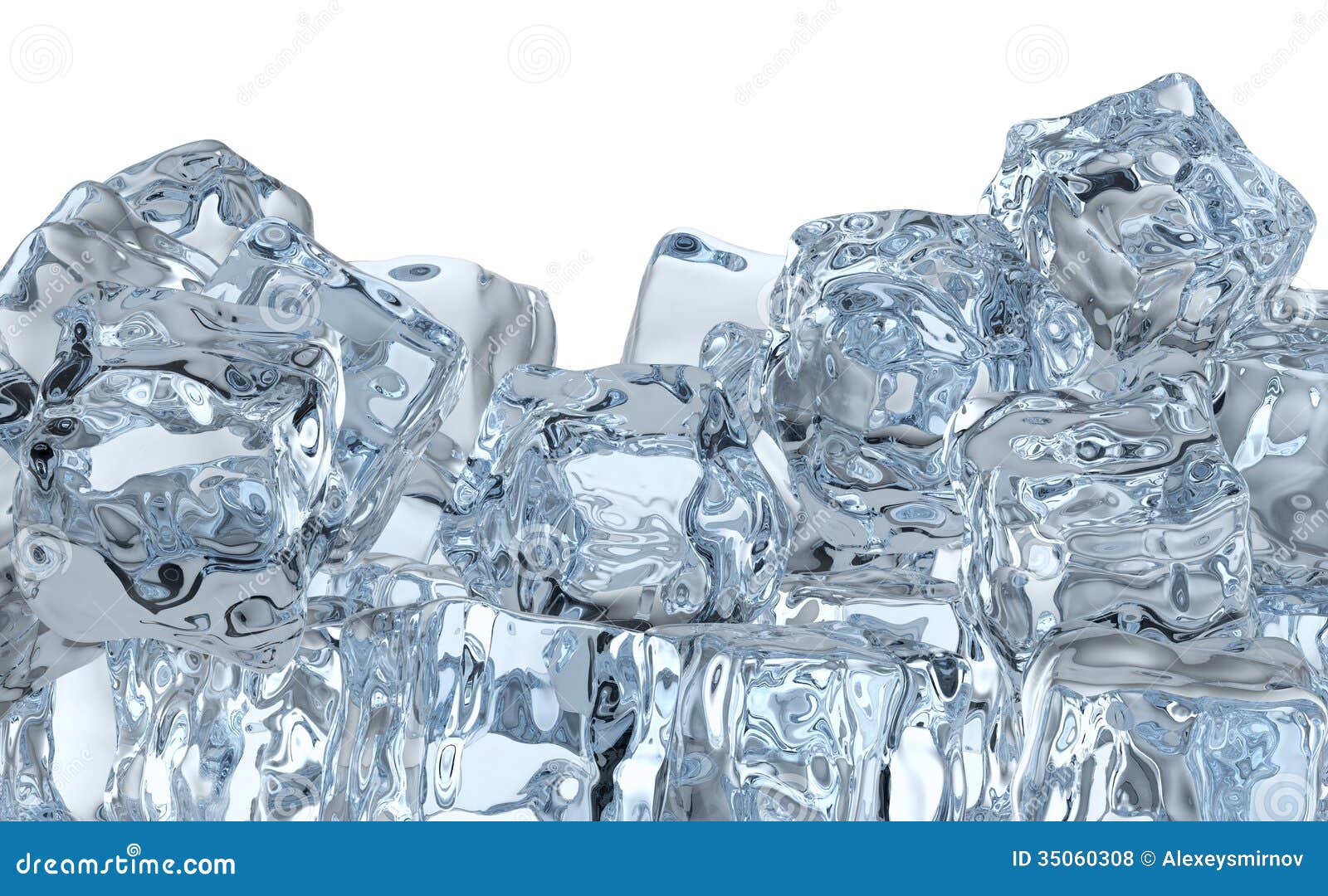Heap of ice cubes stock illustration. Illustration of blue - 35060308
