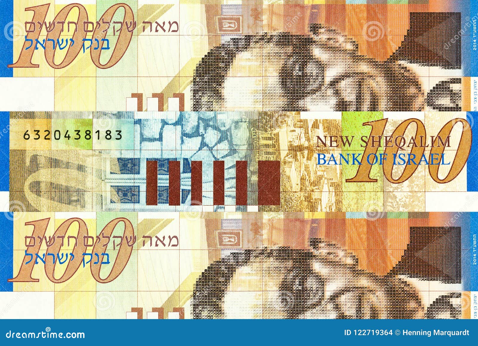 Heap of Israeli 100 New Shekel Bank Notes Stock Photo - Image of ...