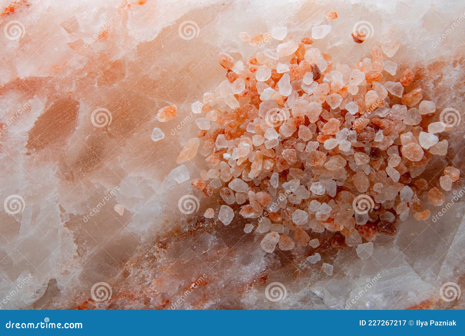 Heap of Large Crystals of Pink Himalayan Salt on the Surface of a Large ...