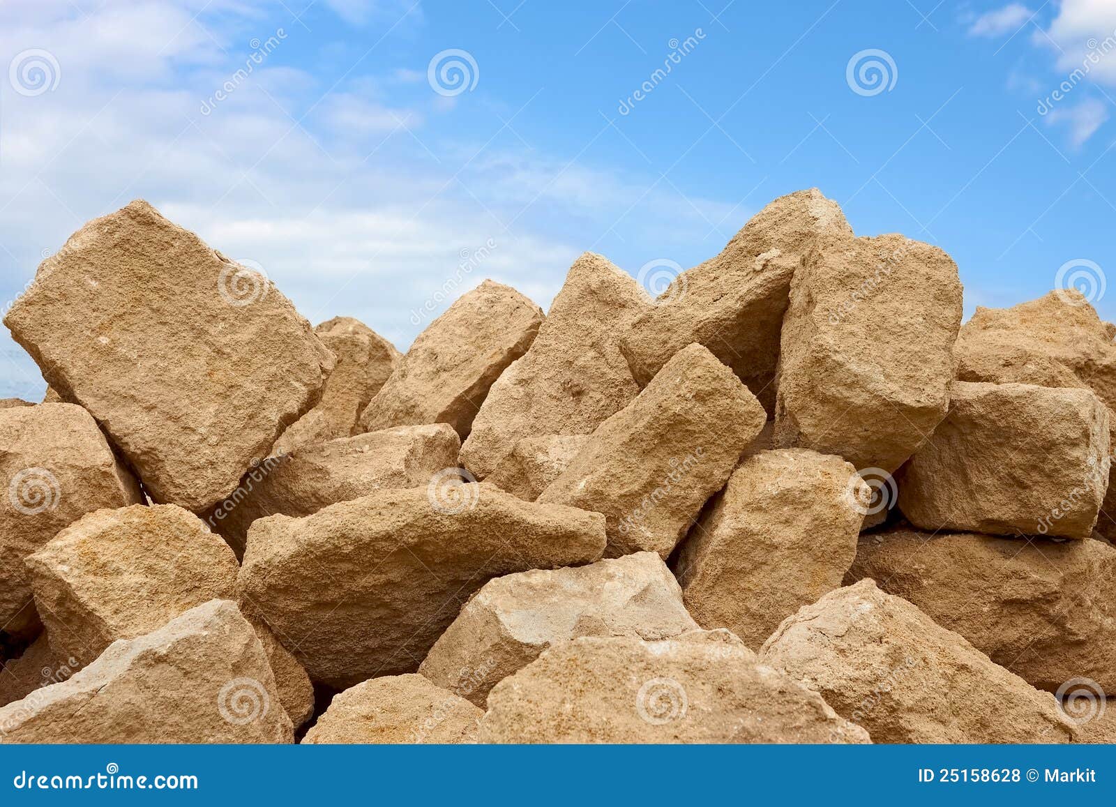Heap of limestone blocks stock photo. Image of natural - 25158628