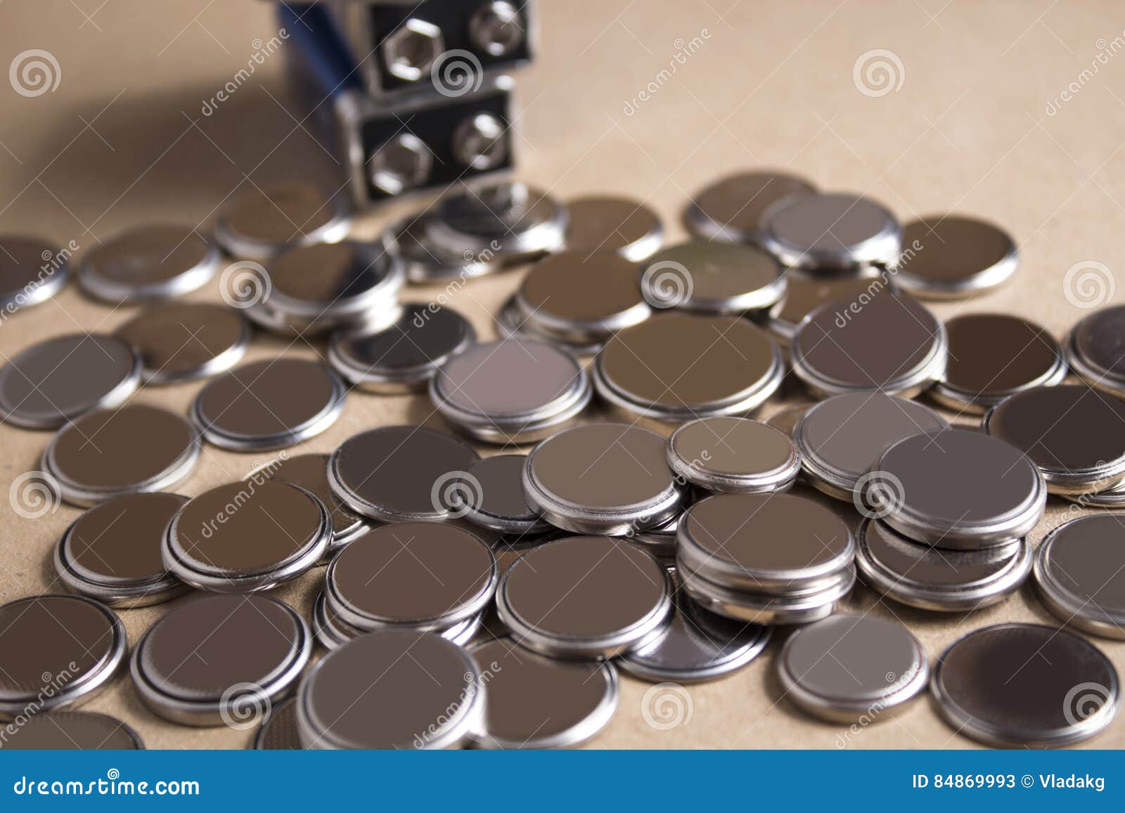 Heap of Lithium Button Cell Batteries Stock Image - Image of isolated ...