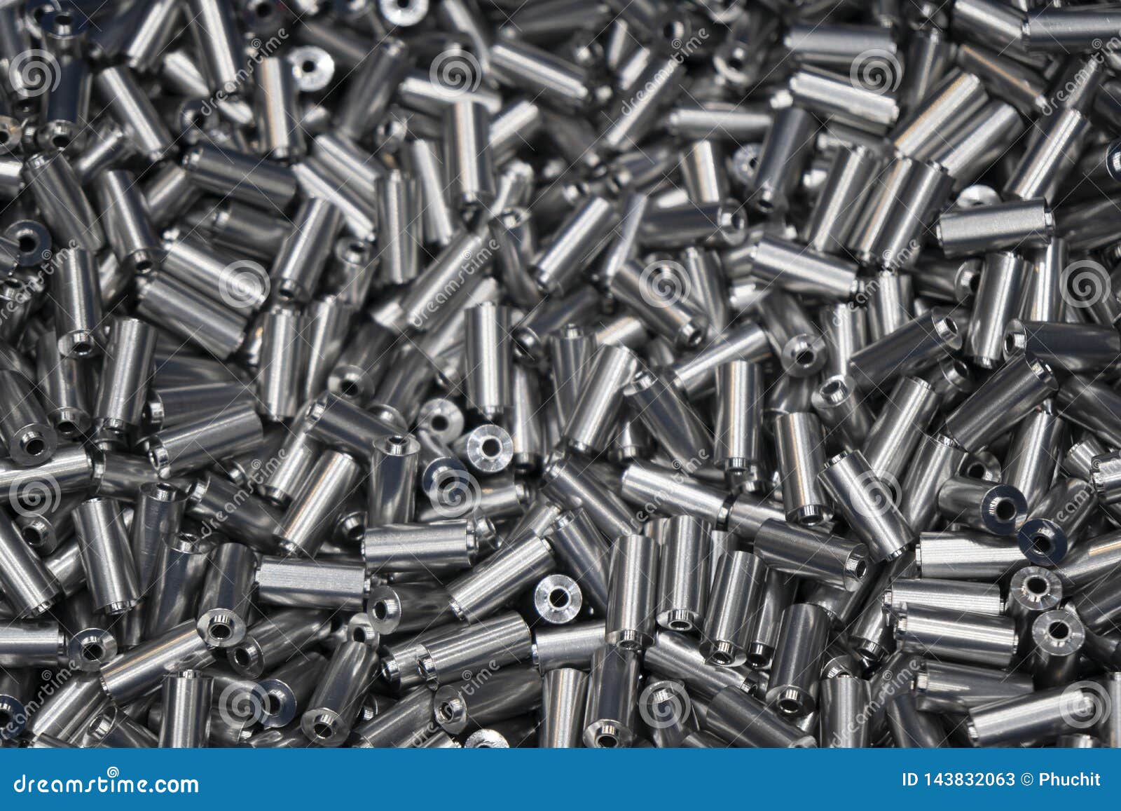 The Heap of Machined Material Rod in the Container Box . Stock Image ...