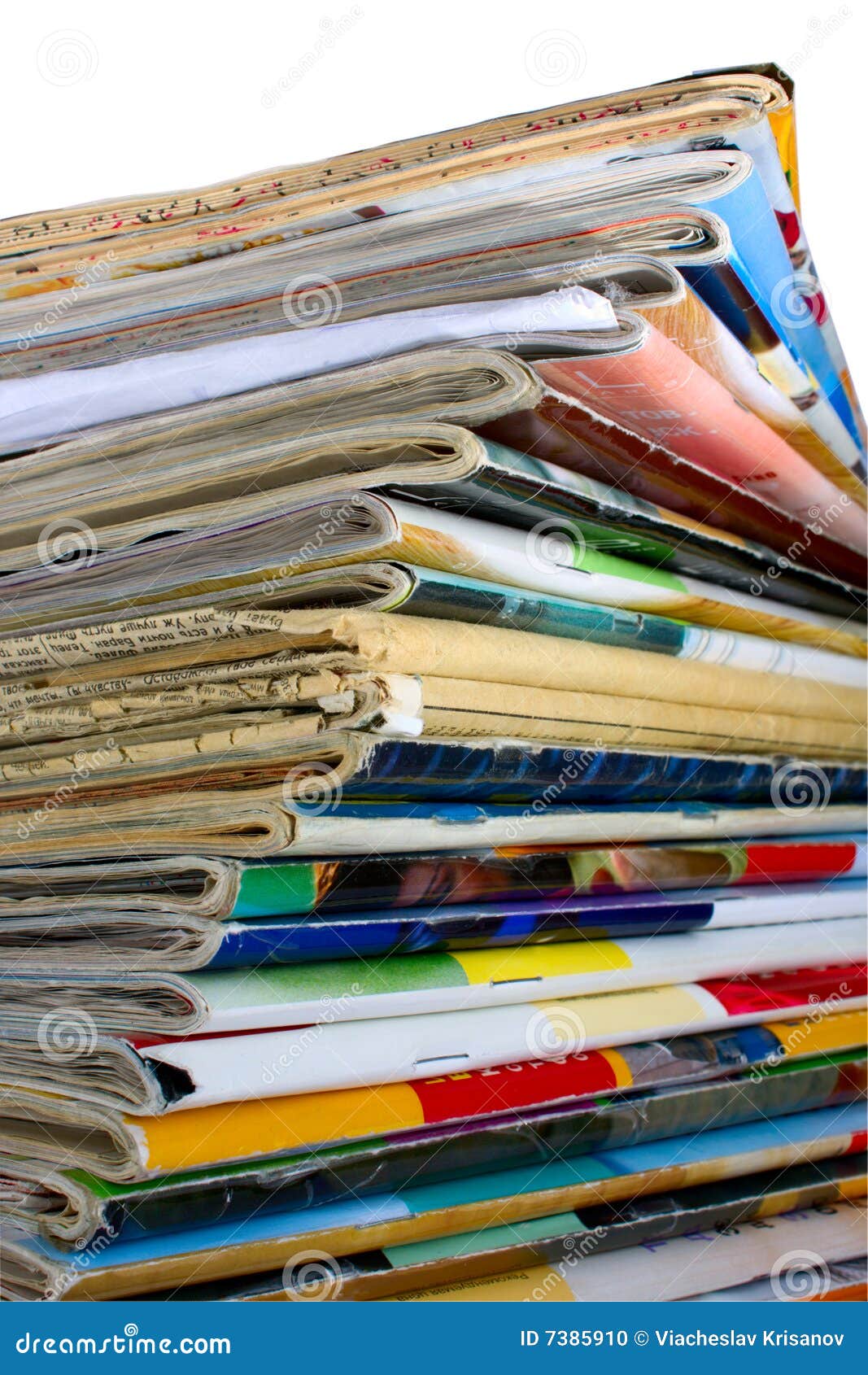 Heap of Multi-coloured Old Magazines Stock Photo - Image of objects ...