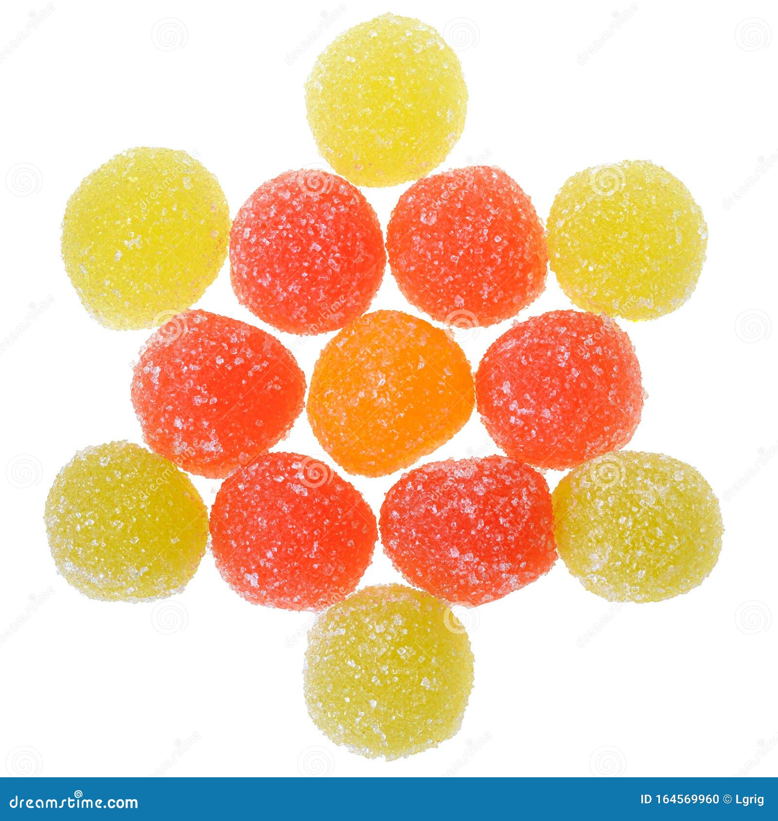 Heap Multicolored Candy Top View Isolated Stock Photo - Image of ...