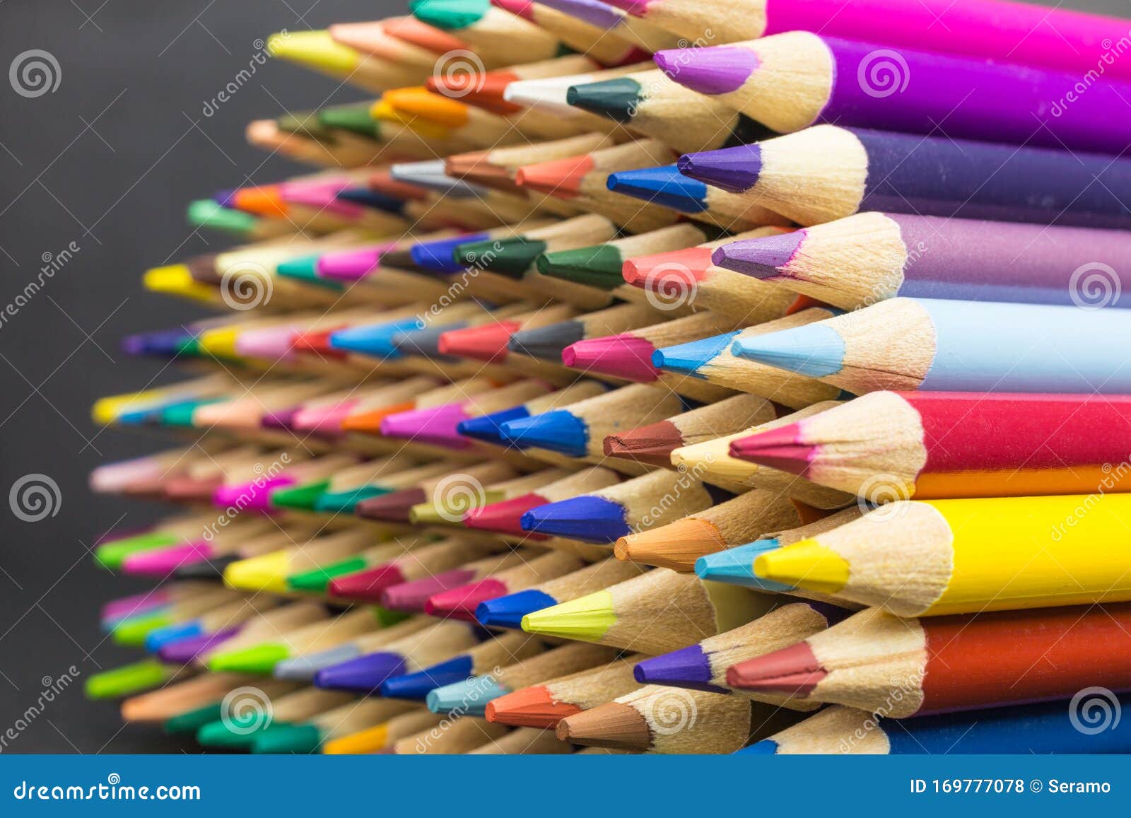 Multicolored pencils stock photo. Image of pencil, detail - 169777078