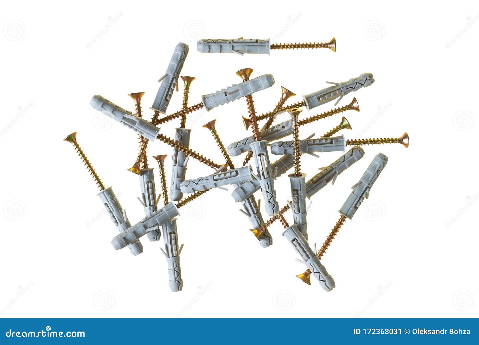Heap of New Modern Dowels for Fixing Any Objects on Wall Isolated on ...