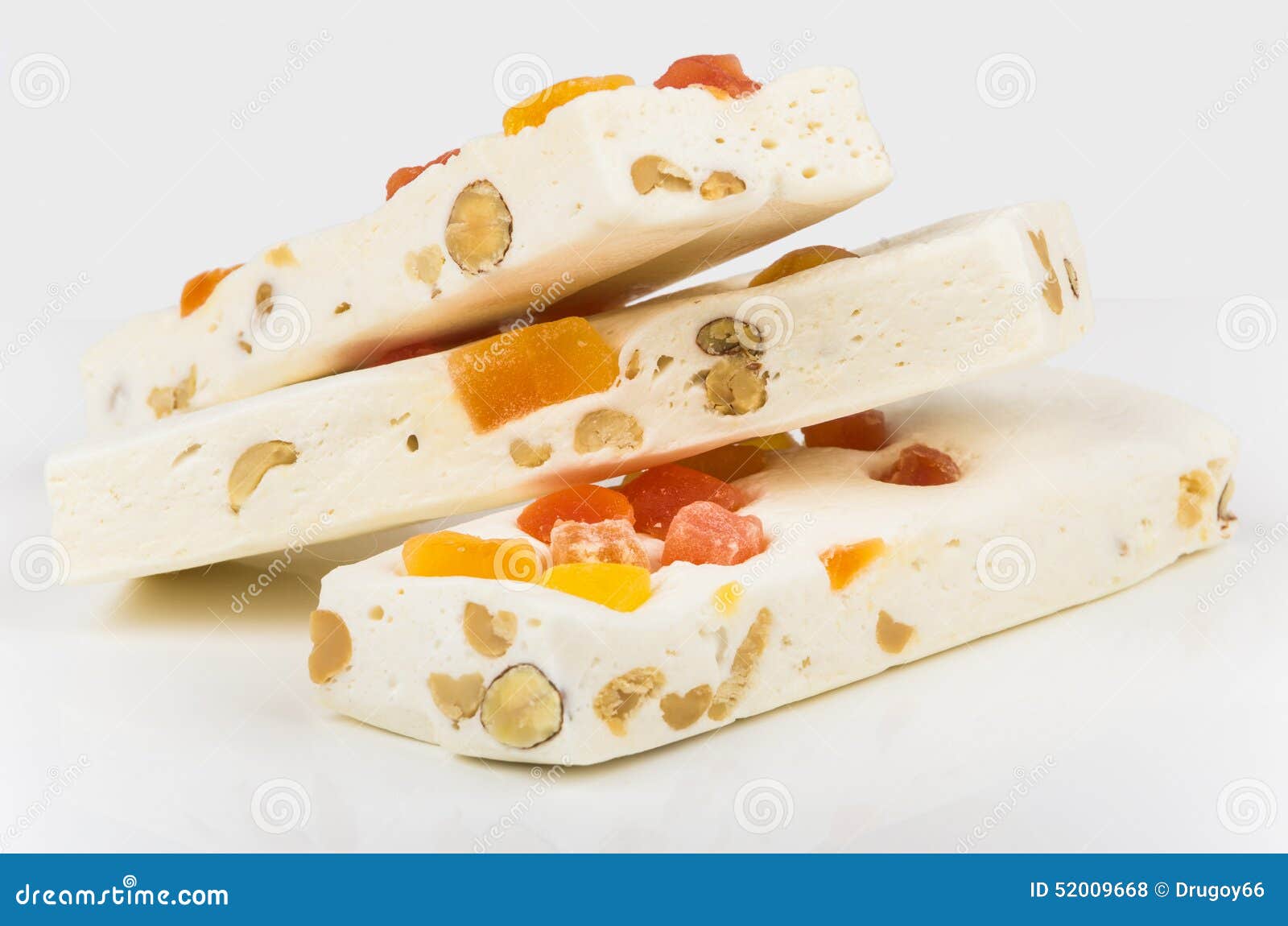 Heap of nougat stock photo. Image of candy, studio, fruit - 52009668