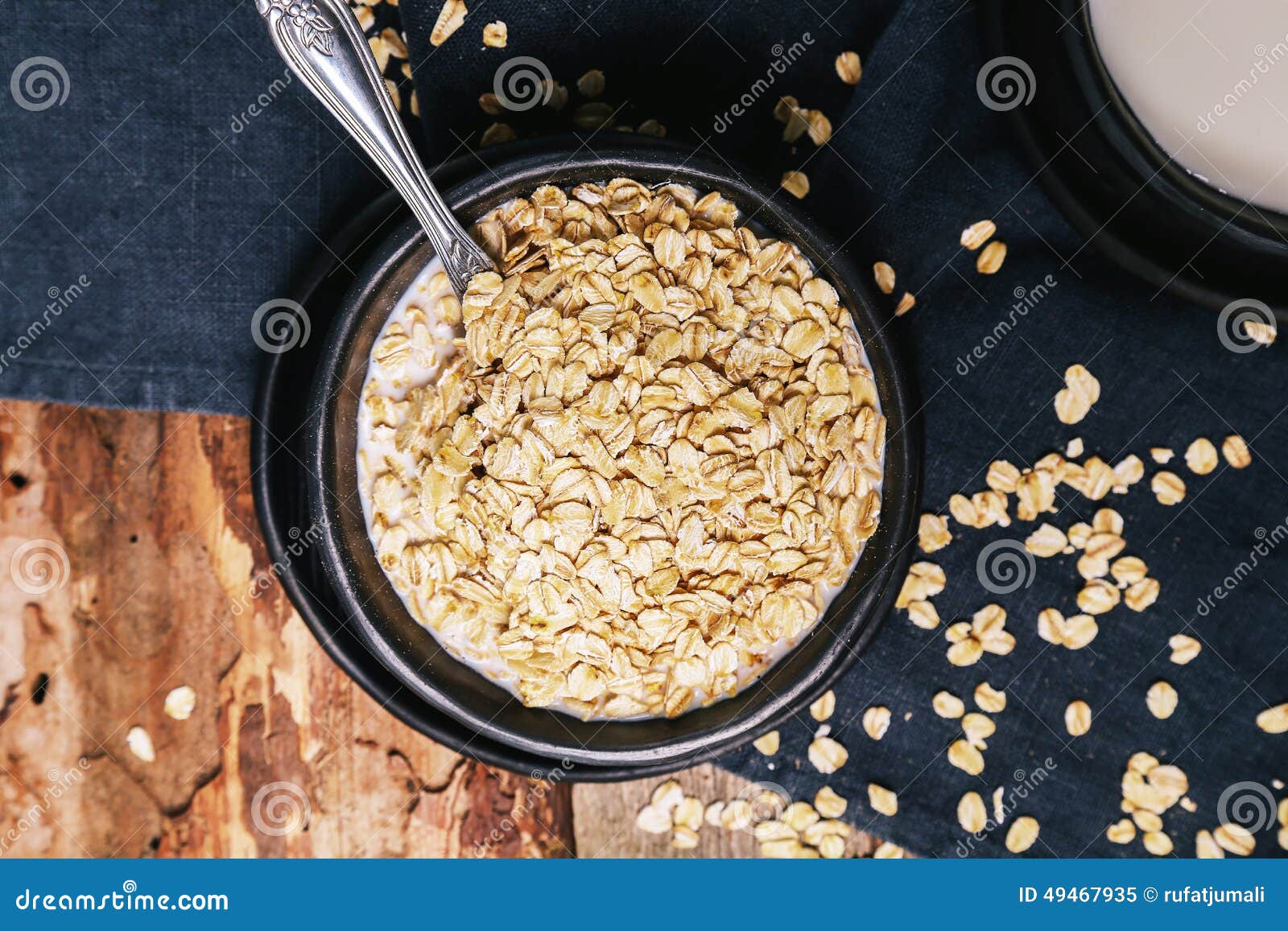 Heap of oats stock image. Image of muesli, farm, bowl - 49467935