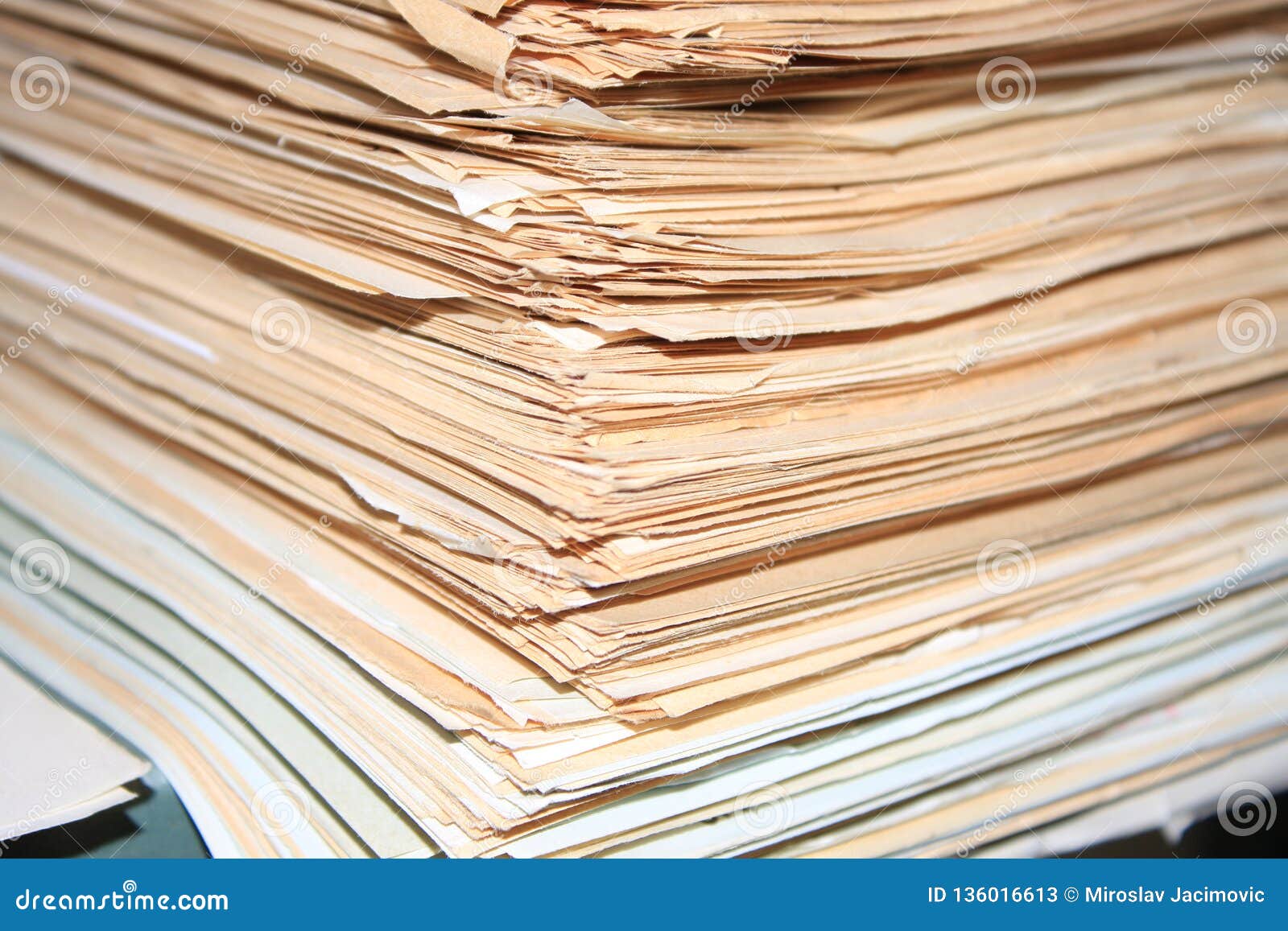 Heap of Old Documents of Role Stock Image - Image of document, blank ...