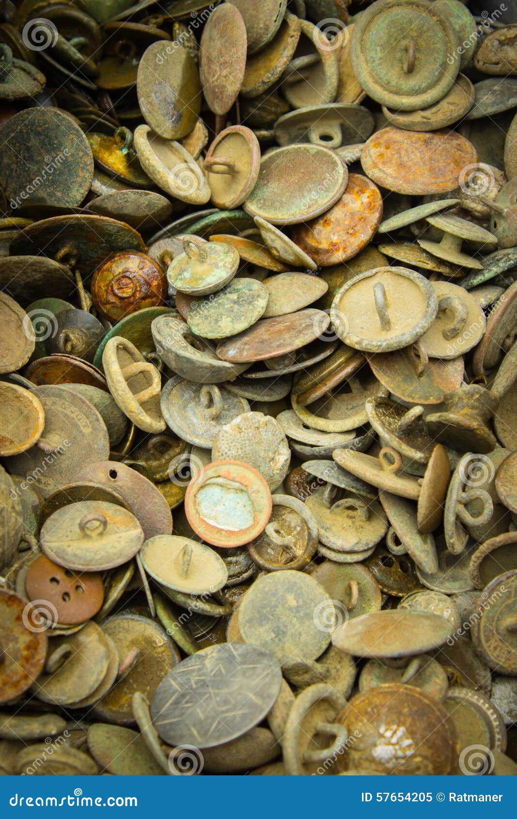 Heap of Old Rusty Buttons for Sale at the Bazaar Stock Image - Image of ...
