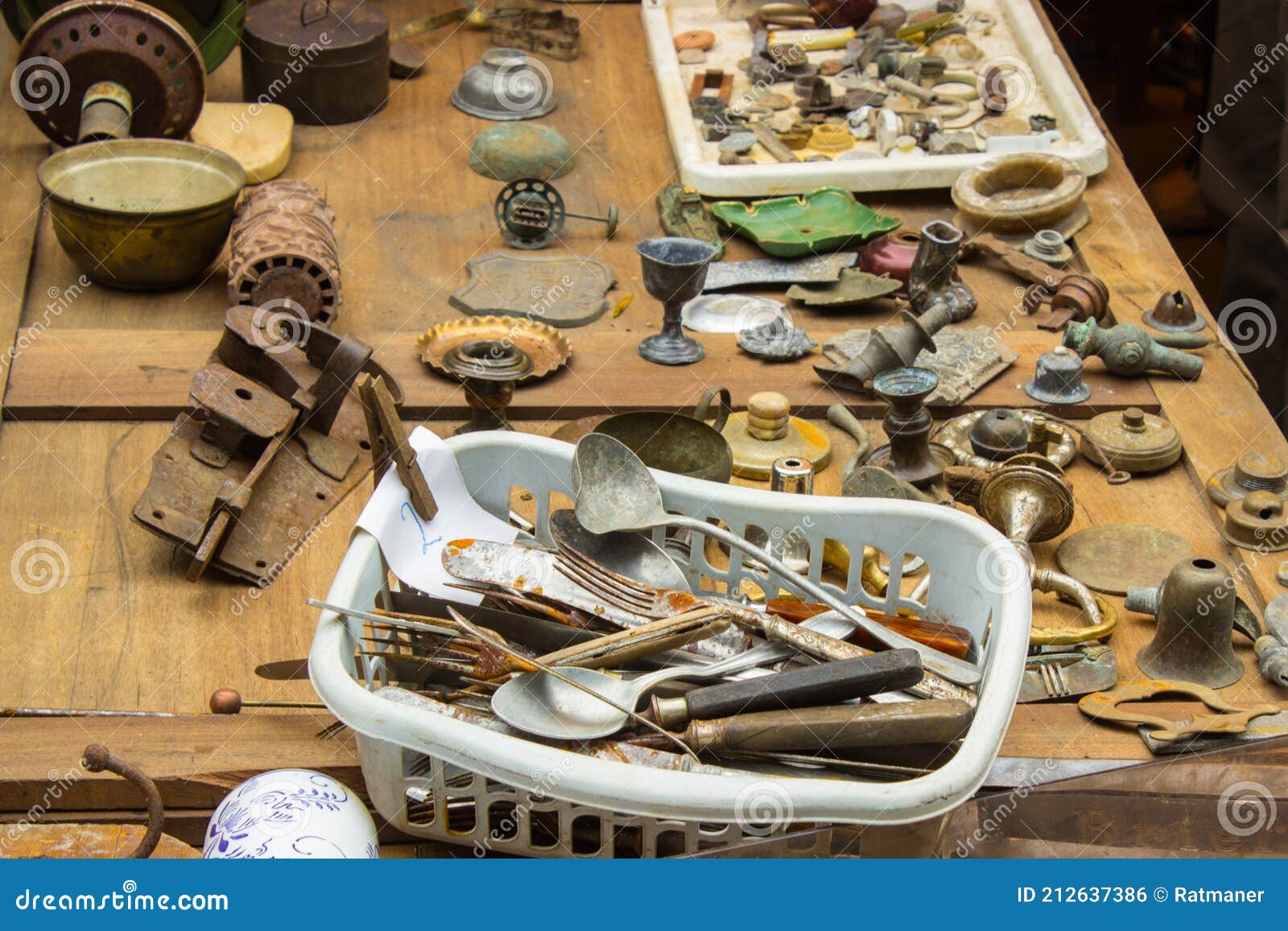 Heap of Old Rusty Things and Tools for Sale at Bazaar Stock Photo ...