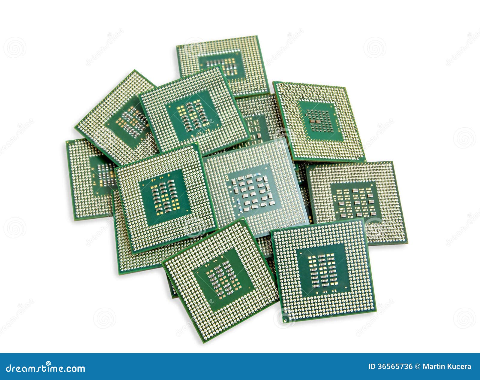 Heap of Old Unused CPU Processors Stock Photo - Image of closeup ...