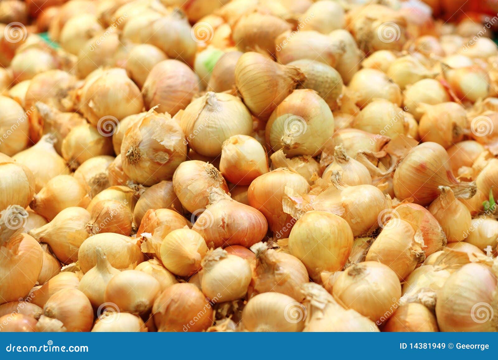 Heap with Onions in the Marketplace Stock Image - Image of ingredient ...