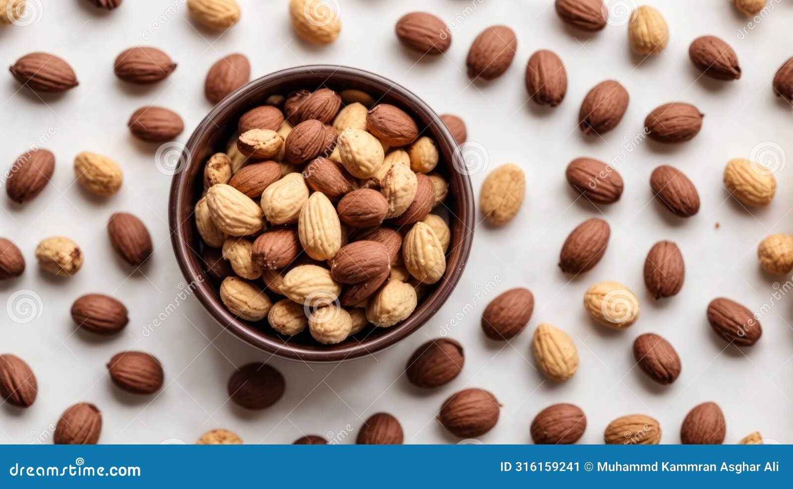 Heap of Peanuts in Chocolate and Broken Halves on a White. Stock ...