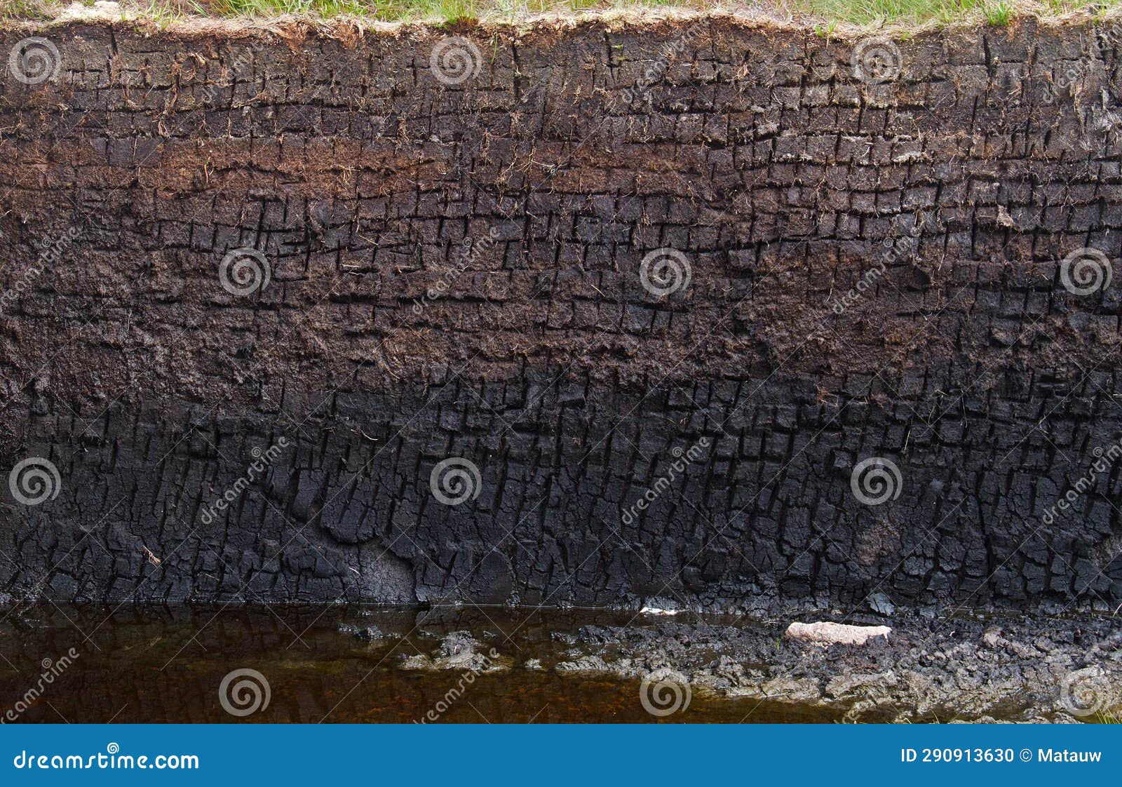 Heap of peat blocks stock photo. Image of biofuel, heap - 290913630