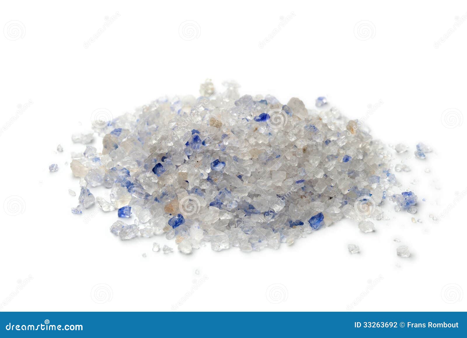 Blue Salt Crystal Isolated On Black Background Stock Photography ...