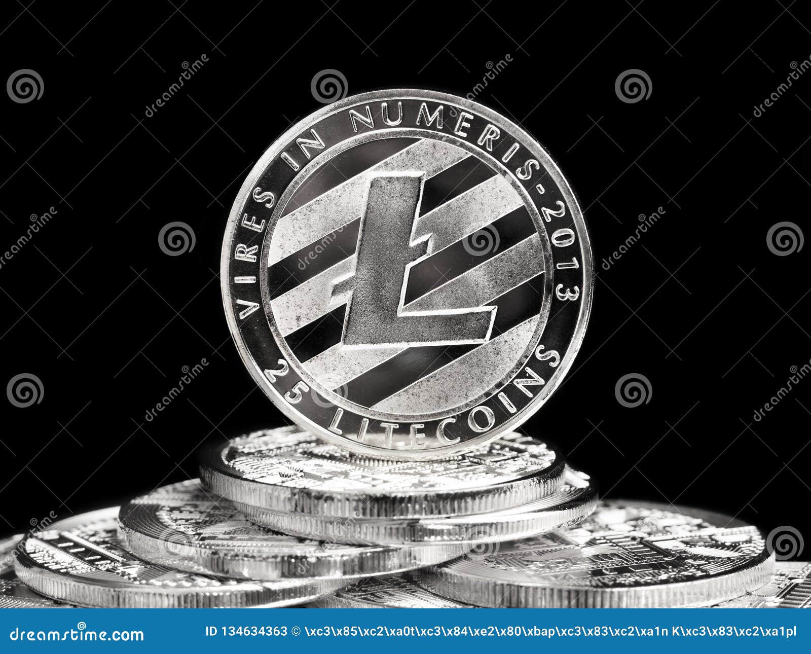 Valuable litecoin stock image. Image of commodity, currency - 134634363