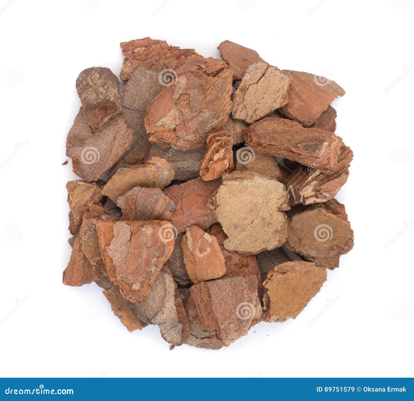 Heap of Pine Tree Bark Chip Isolated Stock Image - Image of environment ...
