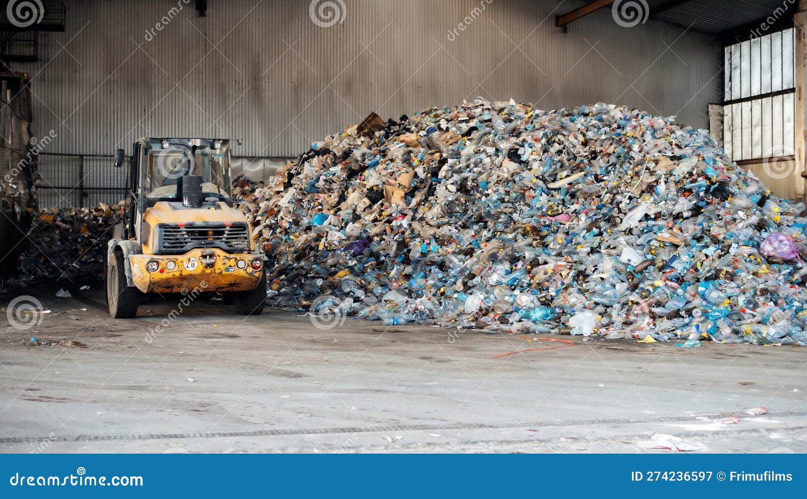 Heap of Plastic Garbage at Waste Sorting Plant Stock Image - Image of ...