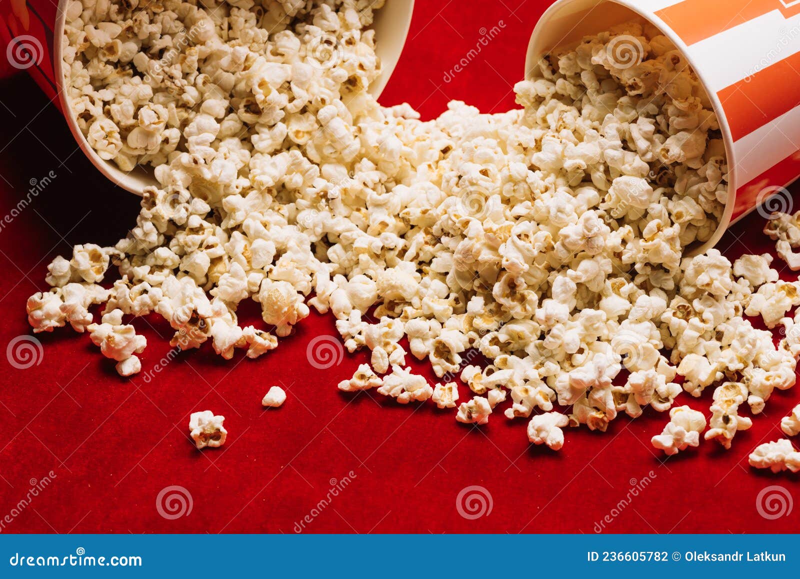 Heap Popcorn Spilled from Buckets. High Quality Photo Stock Photo ...