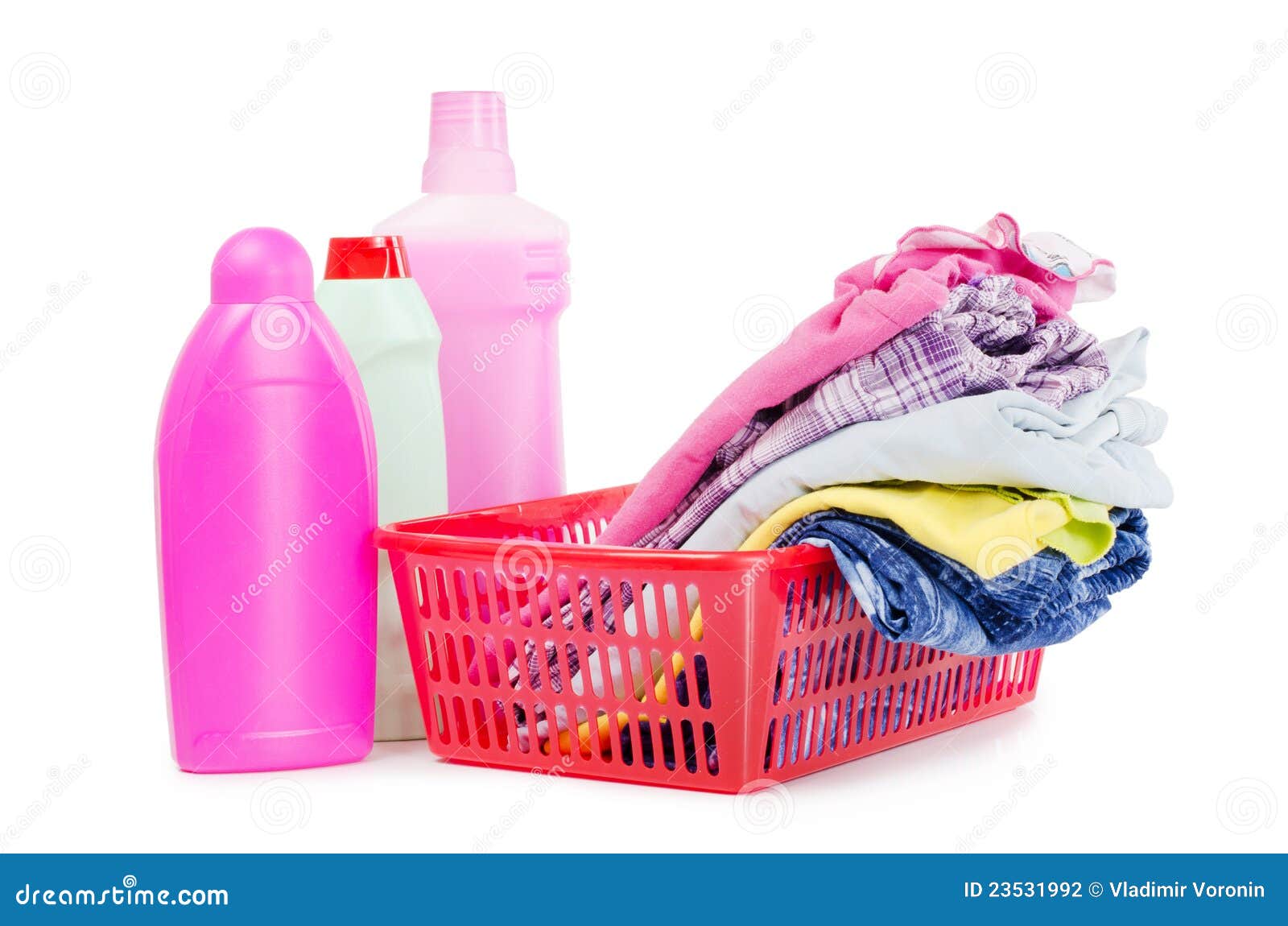 Heap of Pure Clothes with Different Detergent Stock Photo - Image of ...