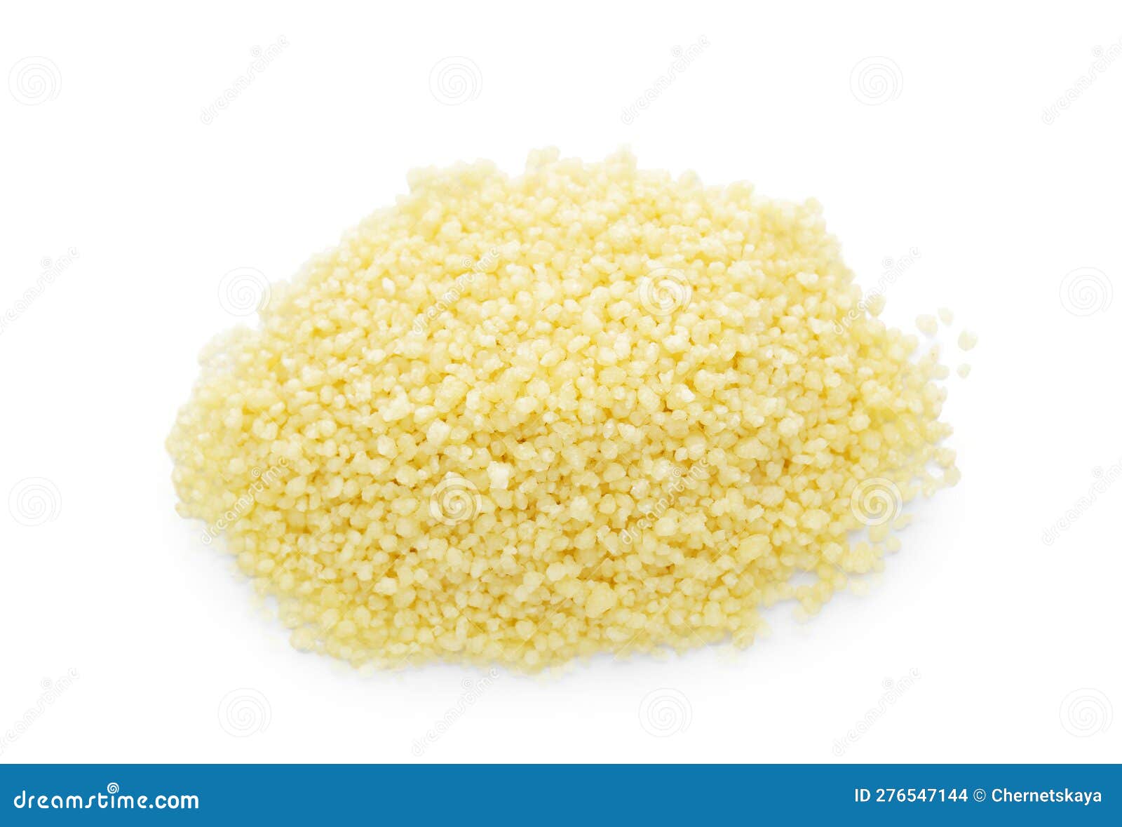 Heap of Raw Couscous on White Background Stock Photo - Image of groats ...