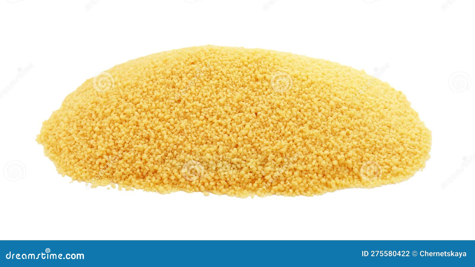 Heap of Raw Couscous on White Background Stock Photo - Image of groats ...