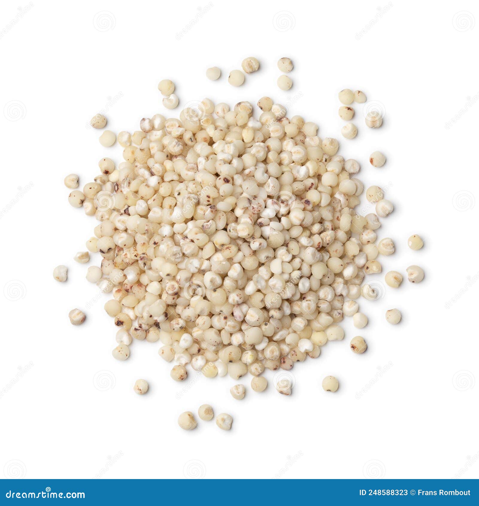 Heap of Raw Sorghum Grain Isolated on White Background Stock Image ...