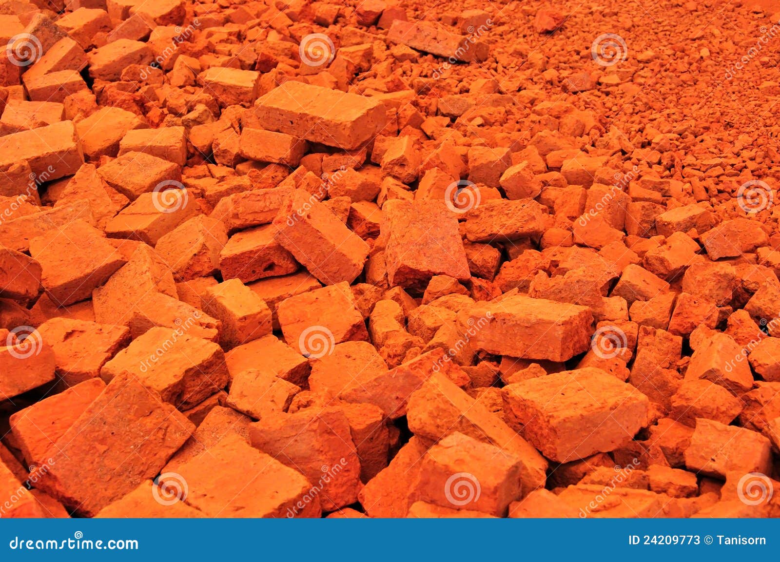 Heap of red brick stock image. Image of pieces, heap - 24209773