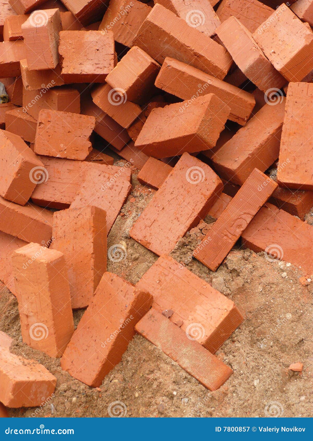 Heap of red brick stock image. Image of garbage, mortar - 7800857