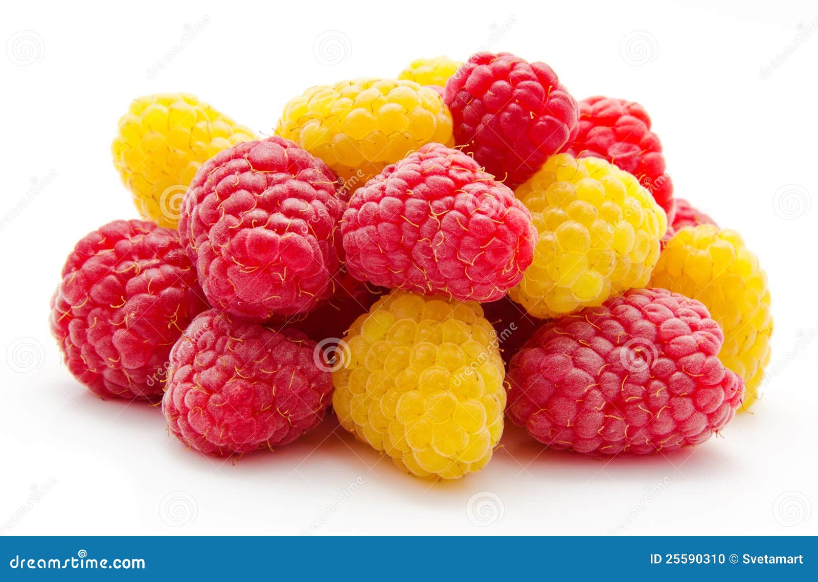 Heap of Red and Yellow Raspberry Stock Photo - Image of summer, fresh ...