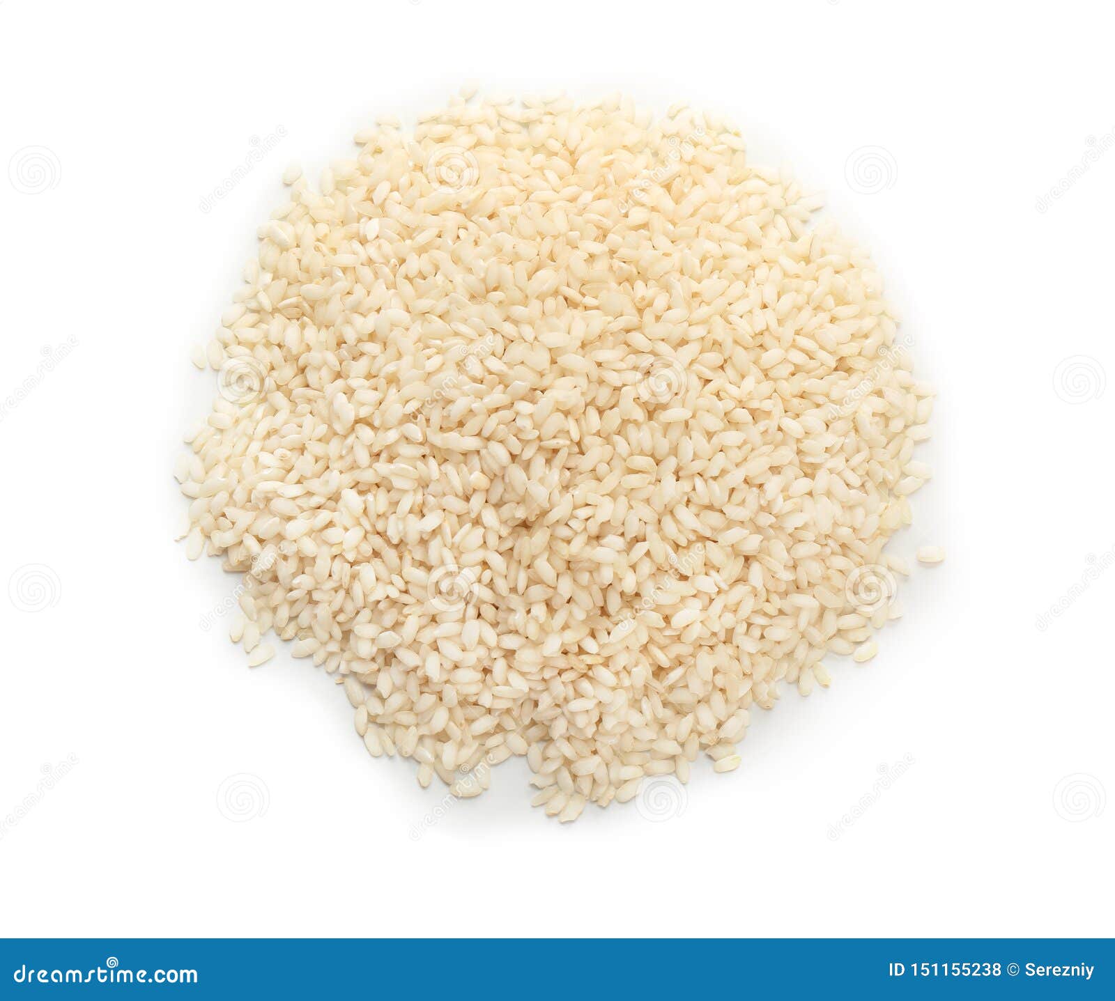 Heap of Rice on White Background Stock Photo - Image of asian ...