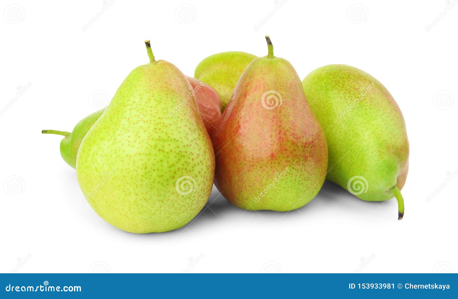 Heap of Ripe Juicy Pears on White Stock Image - Image of healthy ...