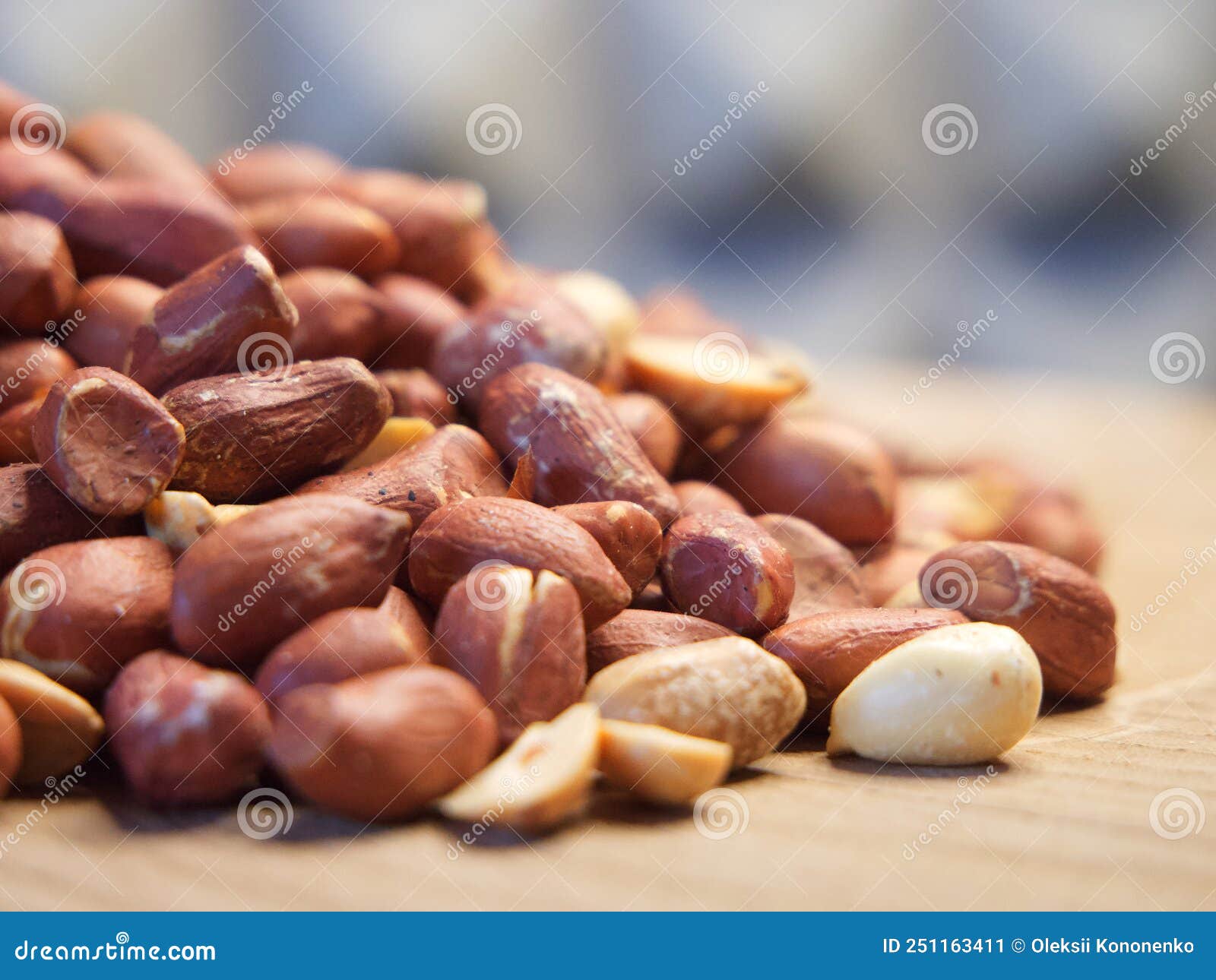 Heap of Roasted Peanuts, Side View. Nuts Stock Image - Image of natural ...
