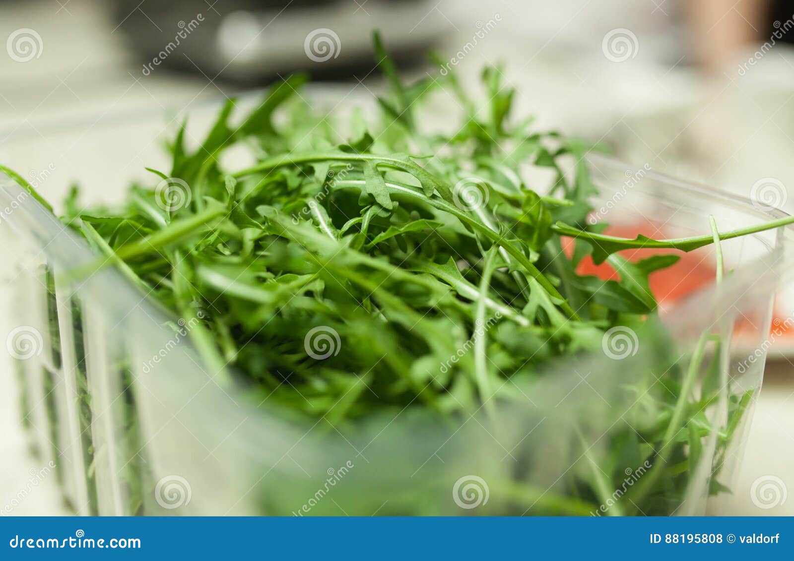 Heap of Rocket Leaves in Bowl Stock Photo - Image of arugula, organic ...